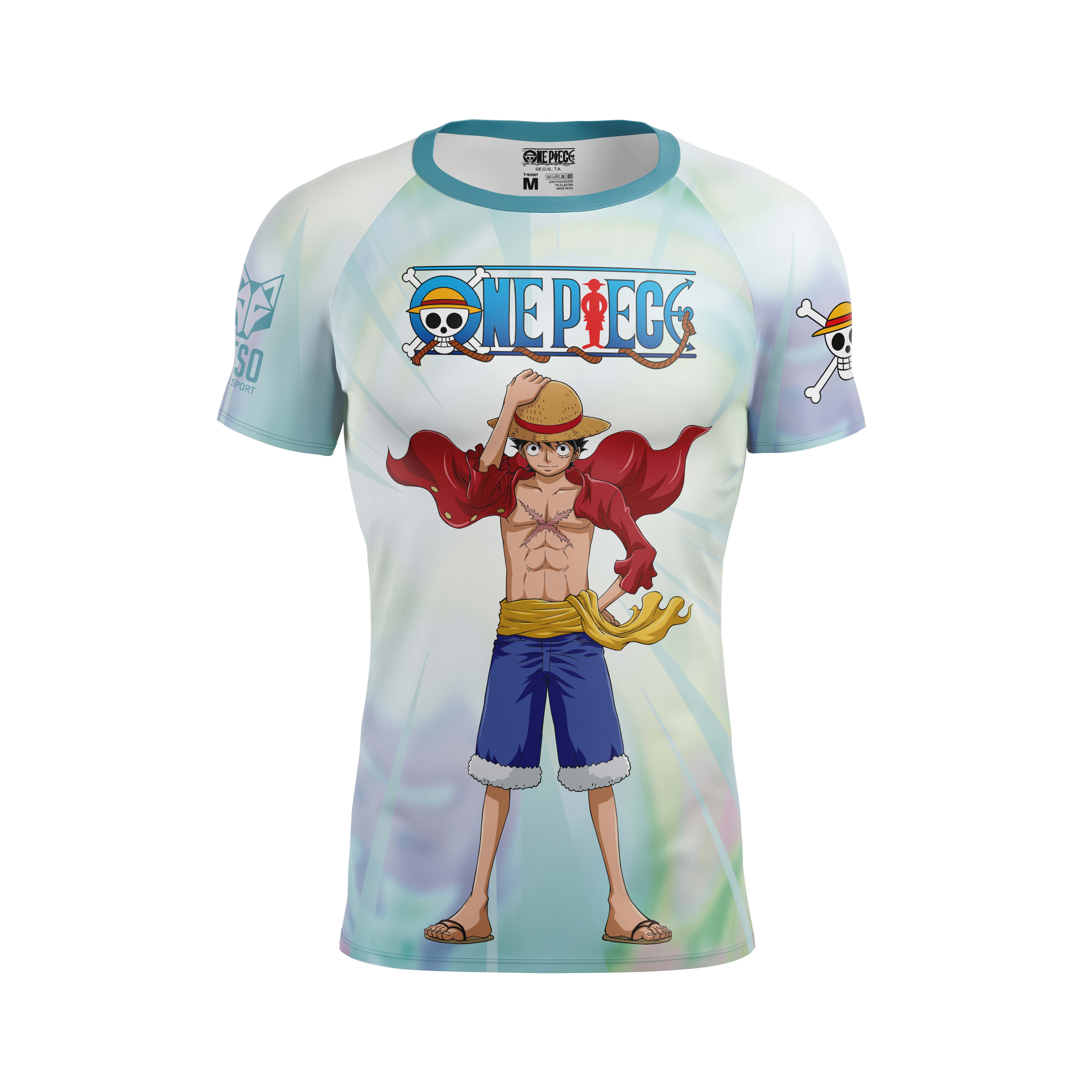 Short sleeve t-shirt men - One piece fishman luffy and the crew green ...